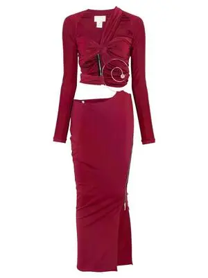 MITILIANE COUTURE Cut-out Maxi Dress - Red