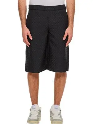 Alexander McQueen Quilted Monogram Shorts - Black
