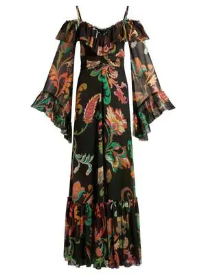 Etro All-over Floral Print Dress - Black