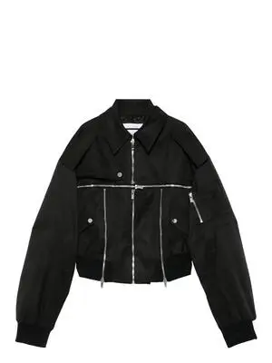 Rokh Zip-detailed Bomber Jacket - Black