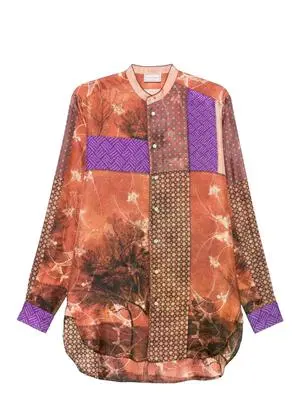 PIERRE-LOUIS MASCIA Printed Tunic - Brown