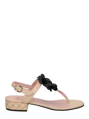Pretty Ballerinas 30mm Flower-detailing Sandals - Neutrals