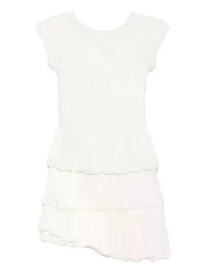 PNK Shirred-panel Mini Dress - White