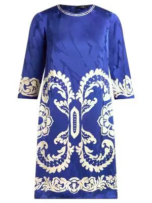 Etro Jacquard-pattern Dress - Blue