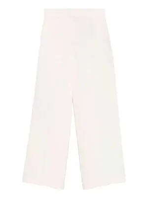 MSGM Pressed-crease Trousers - White