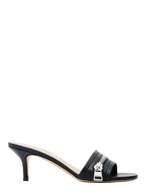 JW Anderson 55mm Leather Sandals - Black