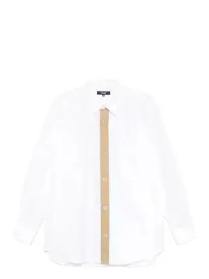 Comme Des Garçons Contrasting-trim Shirt - White
