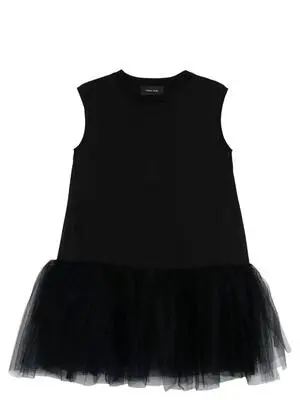 Simone Rocha Tulle-trim Dress - Black