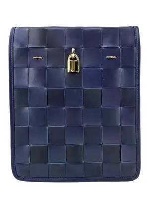 MADISON MAISON Woven Crossbody Bag - Blue