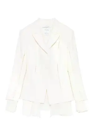 Rokh Cut-out Layered Blazer - Neutrals