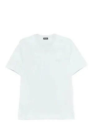 Zegna Logo-embroidered T-shirt - Blue