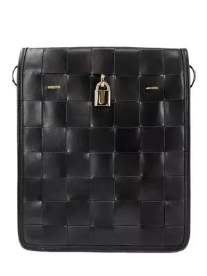 MADISON.MAISON Leather Foldover Top Bag - Black