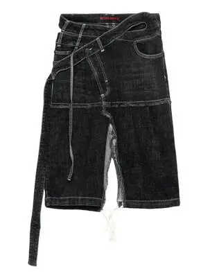 Ottolinger Wrap Denim Skirt - Black