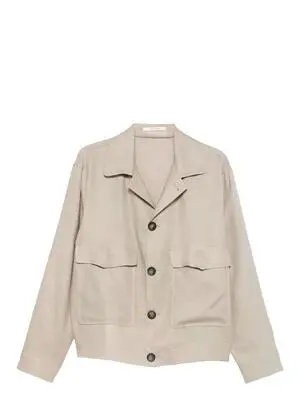 Tagliatore Linen Shirt Jacket - Neutrals