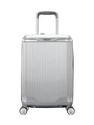 SAMSONITE Silhouette 18 Hardside Carry-on Spinner Suitcase - Metallic Silver
