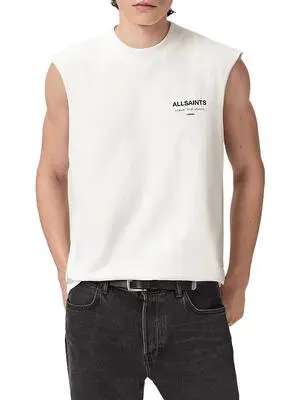 ALLSAINTS Underground Relaxed Fit Sleeveless Tee - Ashen White