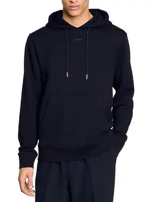 Sandro Regular Fit Logo Hoodie - Black
