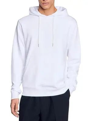 Sandro Regular Fit Logo Hoodie - Optic White