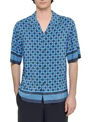 Sandro Loose-fit Shirt - Sky Blue