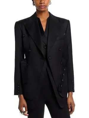 Rokh Layered Blazer - Black