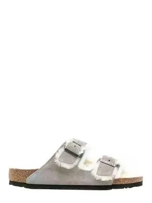BIRKENSTOCK Arizona Shearling Sandals - Grey