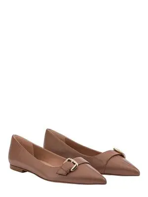 LK BENNETT Tory Oloid Pointed Toe Flat - Taupe