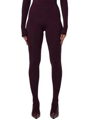 Naked Wardrobe Closed Toe Leggings - Dark Plum