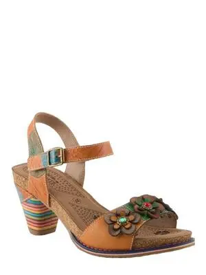 SPRING STEP SHOES Bluesky Sandal - Camel Multi