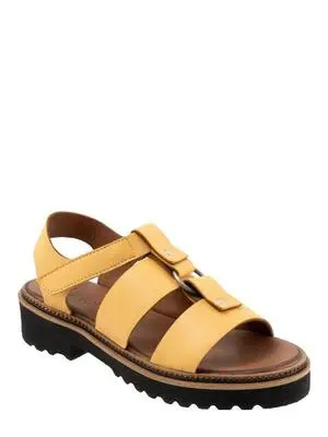 BUENO Athena Strappy Sandals - Mustard