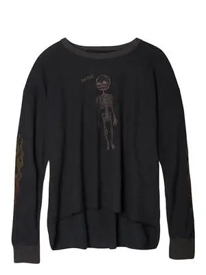 GALLERY DEPT. Born To Die Thermal Long Sleeve T-shirt - Black