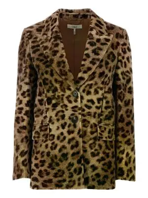 Chloé Animal-print Blazer - Brown