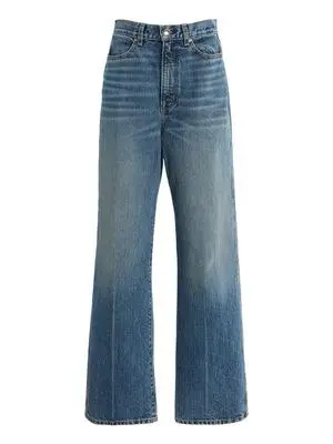 RÙADH The Quinn Rigid High-rise Straight-leg Jeans - Blue