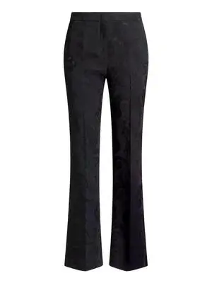 Etro Jacquard Flared Trousers - Black