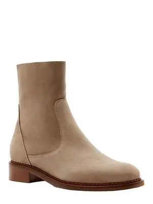 La Canadienne Waterproof Suede Bootie - Wheat Suede