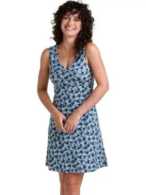 TOAD & CO Rosemarie Sleeveless A-line Dress - Pacific Blue Print