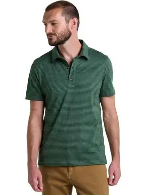 TOAD & CO Tempo Short Sleeve Polo - Cilantro Pattern