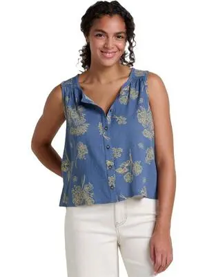 TOAD & CO Toad & Co Manzana Button Front Tank North Shore Bouquet Print