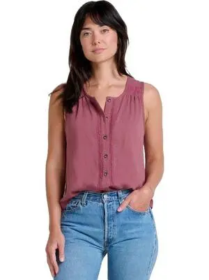 TOAD & CO Toad & Co Manzana Button Front Tank Wild Ginger