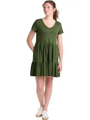 TOAD & CO Marley Tiered Short Sleeve Dress - Epidote