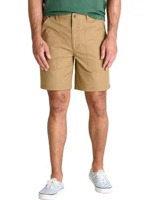 TOAD & CO Straight Fit Herringbone Weave Shorts Honey Brown