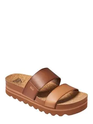Reef Cushion Vista Hi Platform Slide Sandal - Espresso Duo