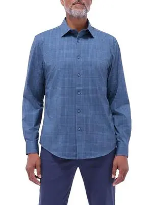 Bugatchi Jimmy Ooohcotton® Print Button-up Shirt - Navy