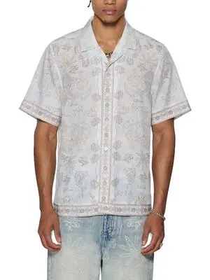 Ksubi Eternity Ekcess Floral Lyocell Camp Shirt - Blue
