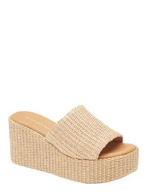 CHOCOLAT BLU Jam Platform Wedge Sandal - Natural Raffia