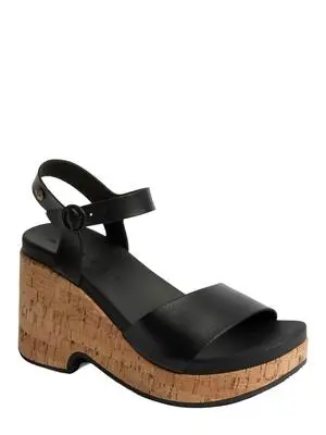 Reef Sunset Sayulita Platform Sandal - Black