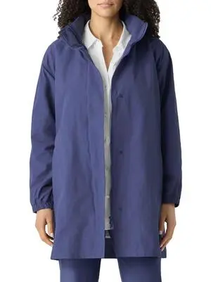 Eileen Fisher Eileen Fisher Stand Collar Jacket Bluette
