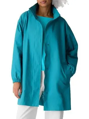 Eileen Fisher Stand Collar Jacket - River