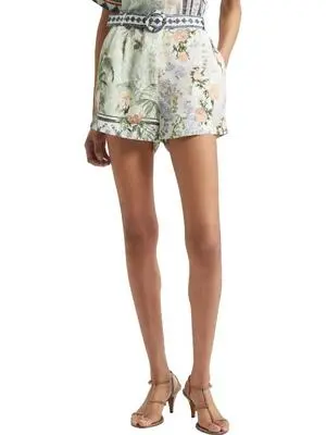 Camilla Tuck Front Belted Shorts - Jardim Party