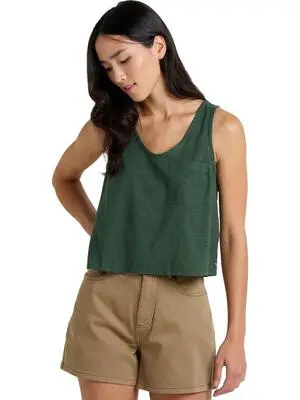 TOAD & CO Taj Hemp Button Back Tank - Cilantro