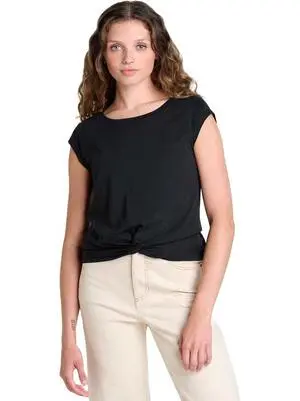 TOAD & CO Anza Twisted Front Tee - Black